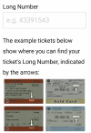 Where can I find the ticket number and the long number on a credit card ...